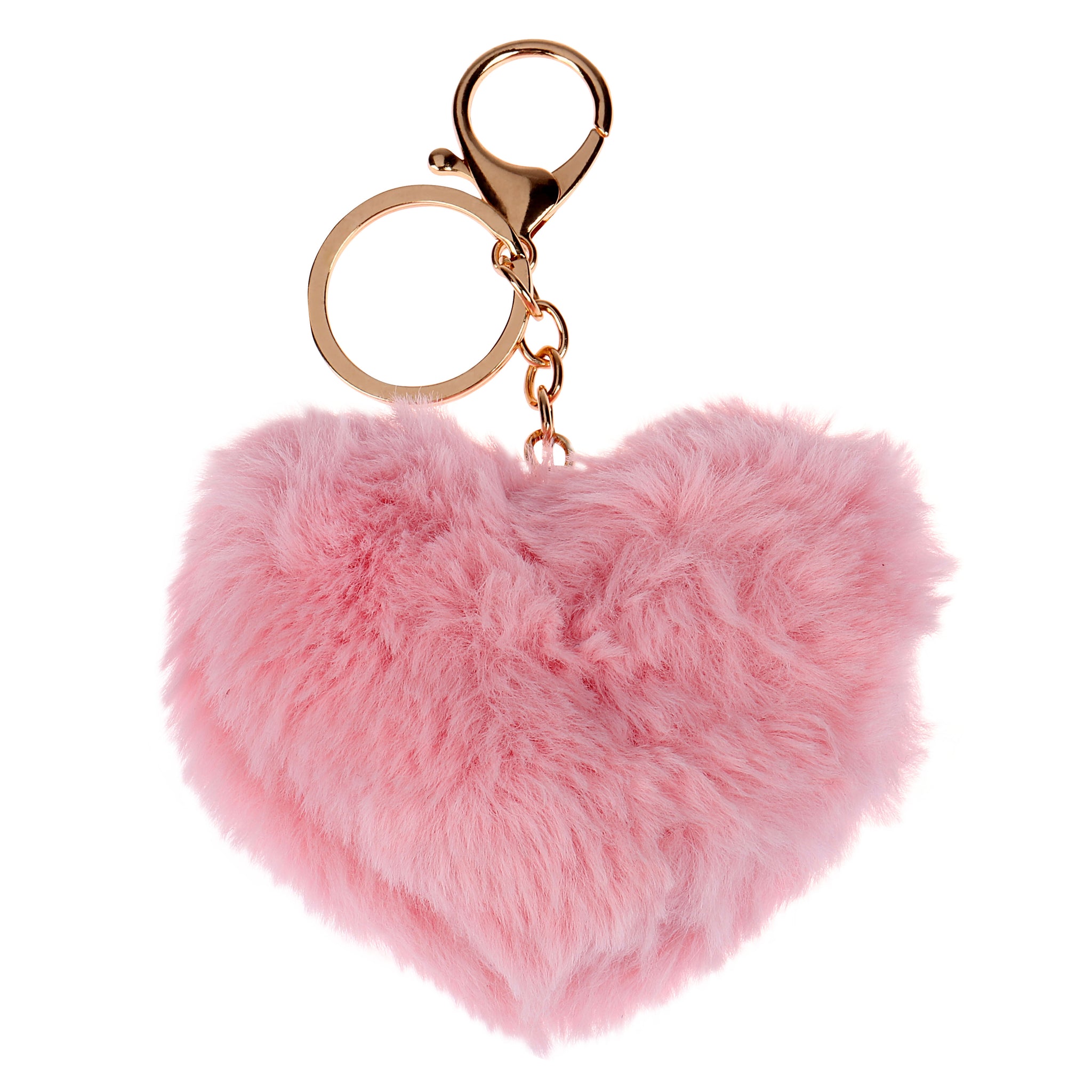 Fluffy Heart Key Chain